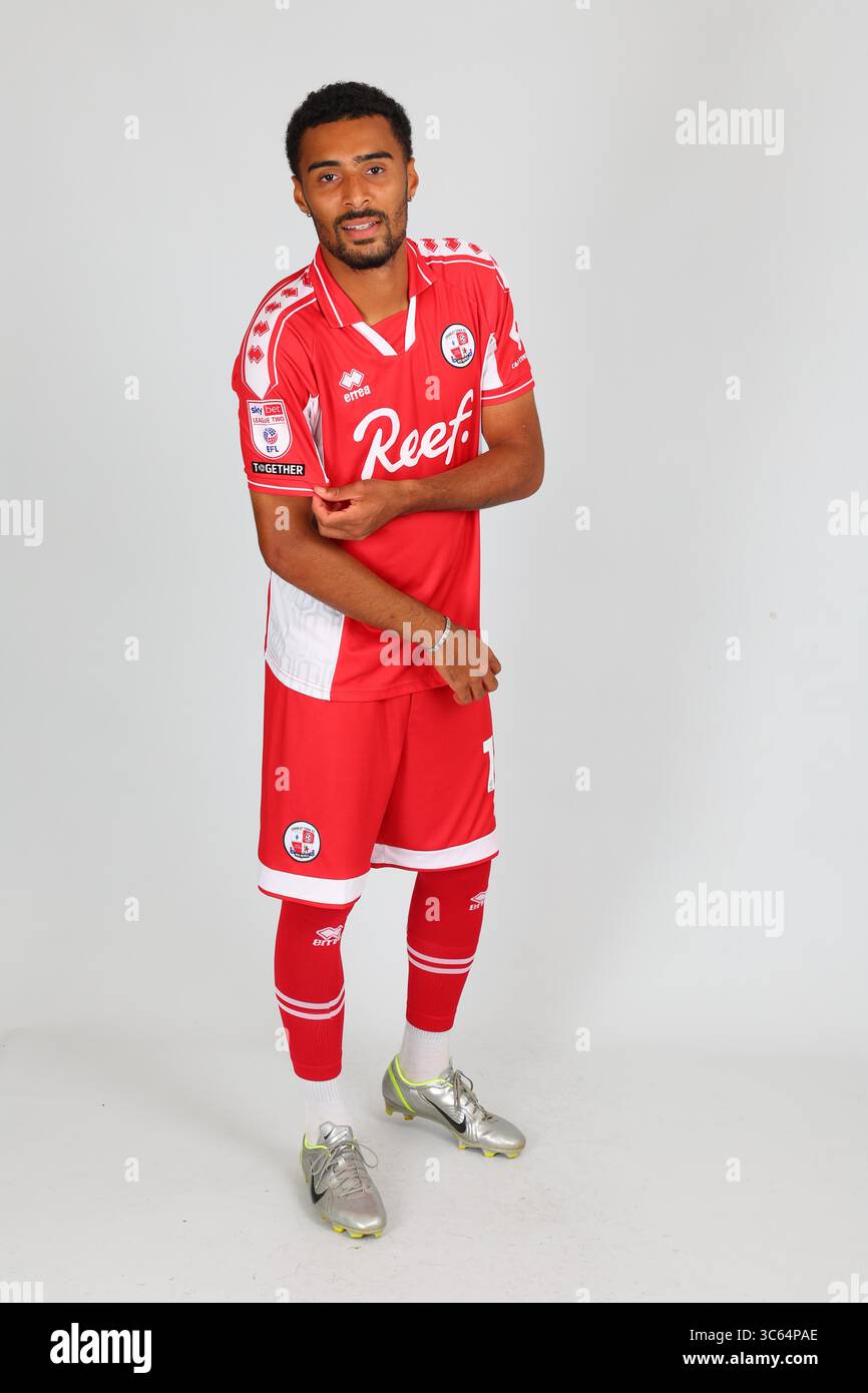 Crawley Town Football Club Louis Flower portraits. 29 July 2025 Stock ...