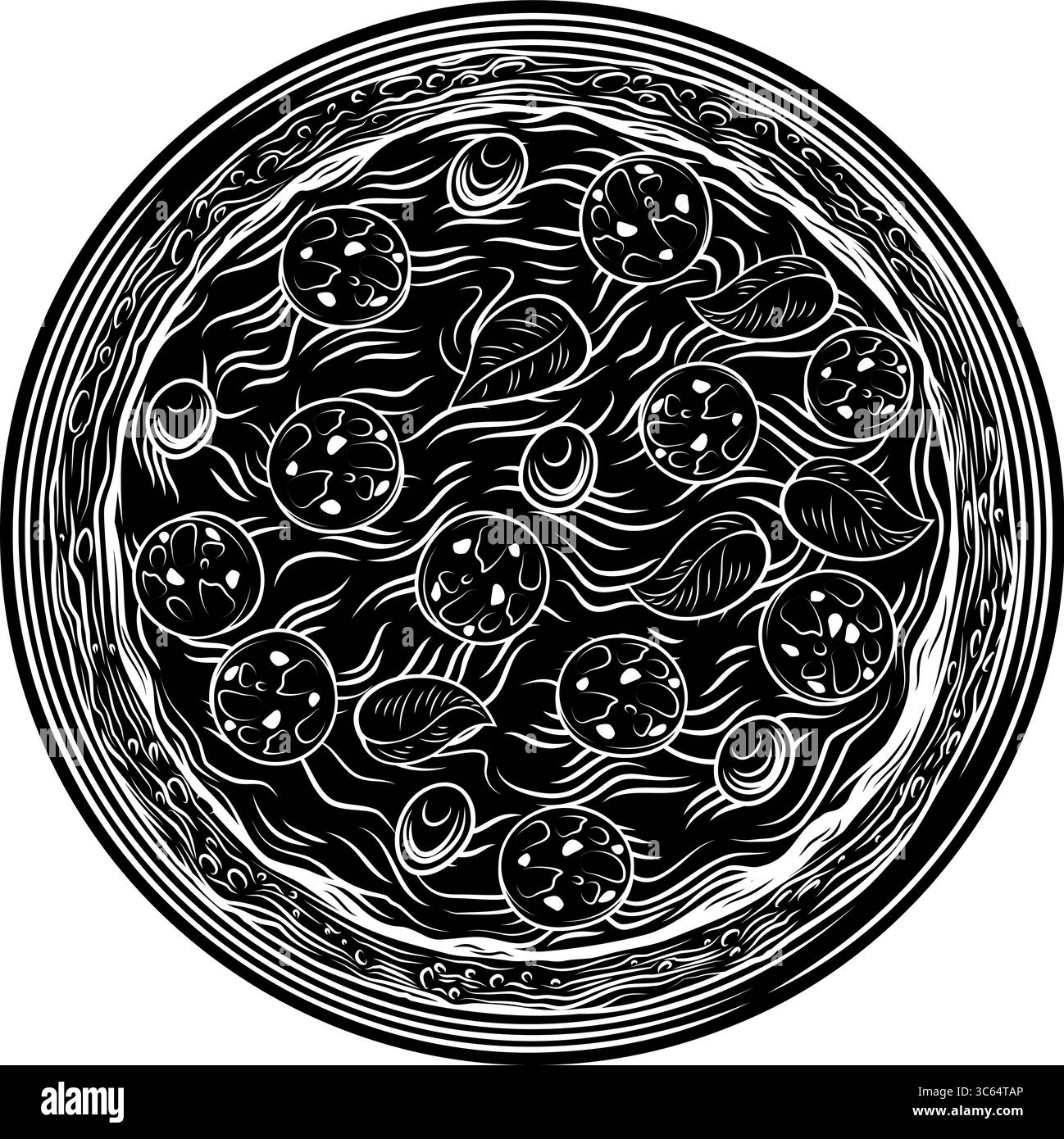 Pizza plate above Black and White Stock Photos & Images - Alamy