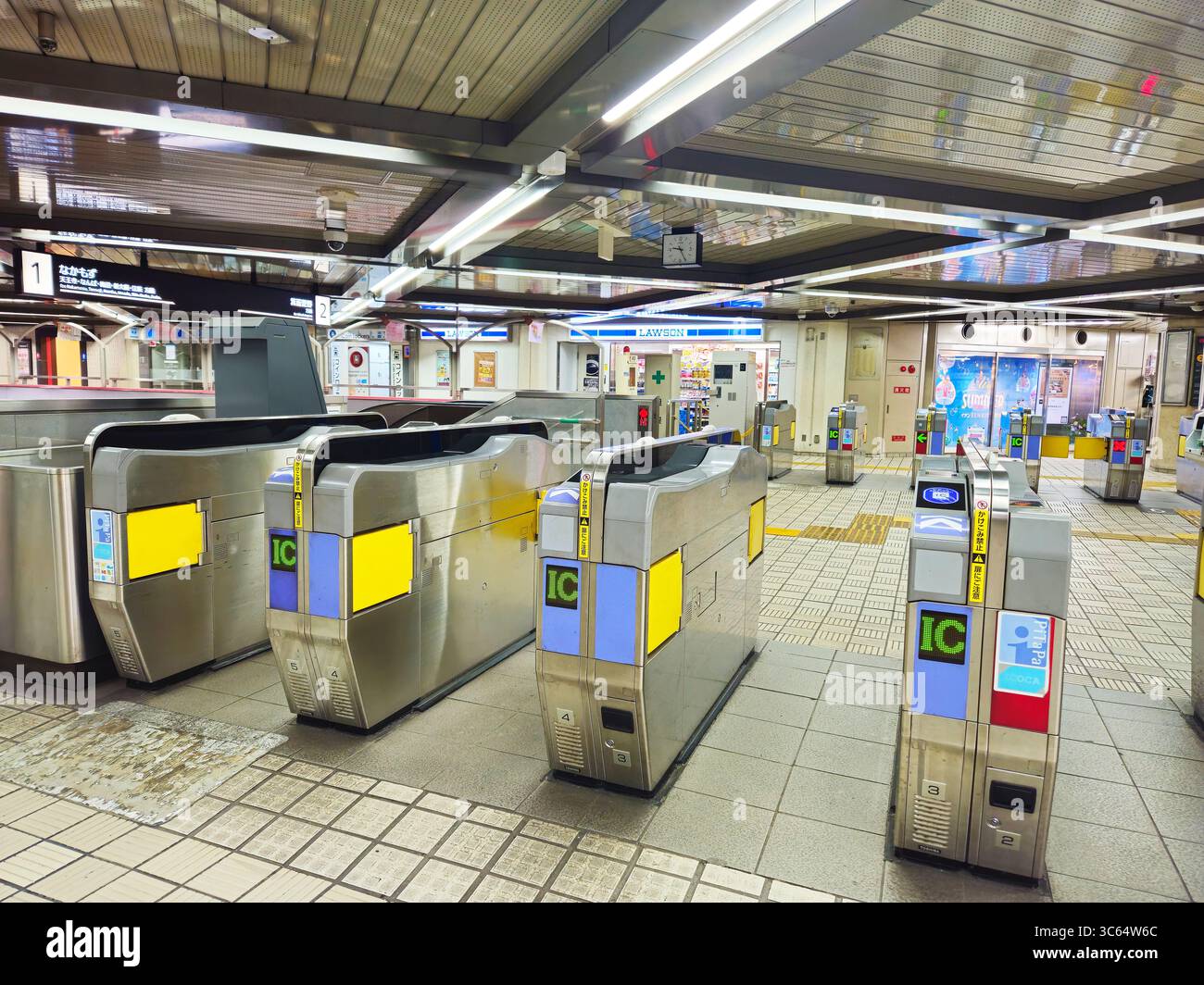 Automatic Ticket Gates at Osaka Subway Station, Japan Stock Photo - Alamy
