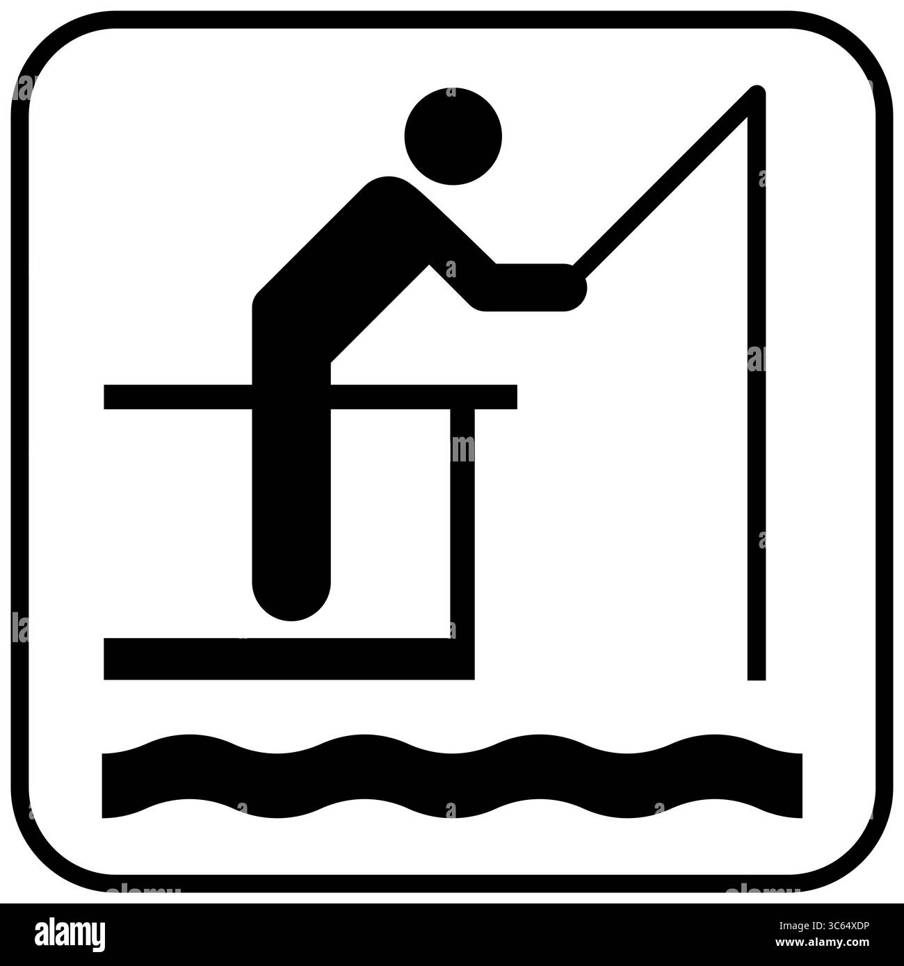 Fishing pier icon Stock Photo - Alamy