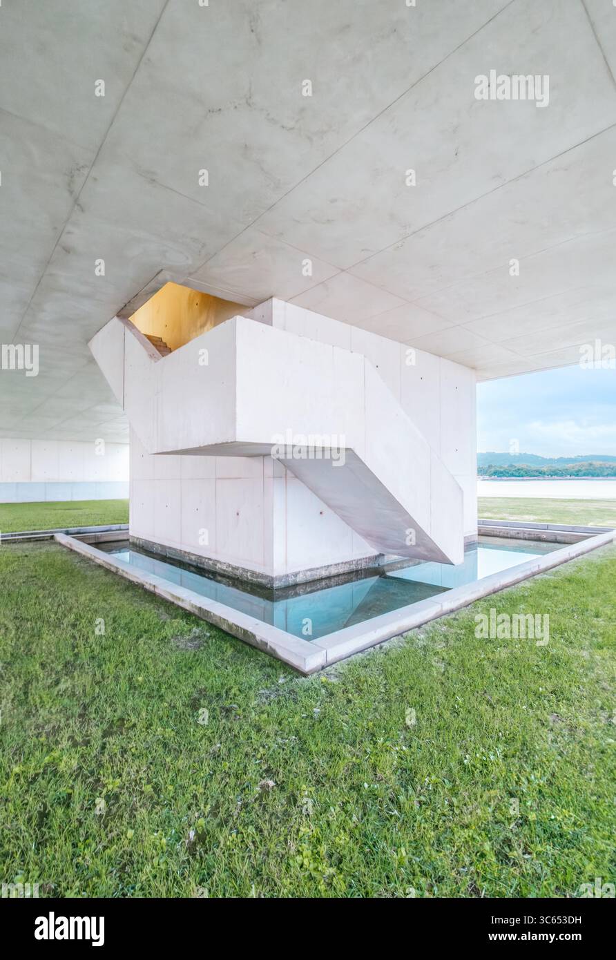 Geometric Concrete Staircase With Reflecting Pool At Viana Do Castelo ...