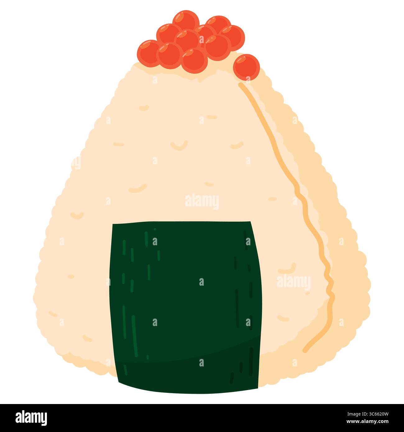 Onigiri. Japanese fast food made of rice with stuffing, molded in the ...