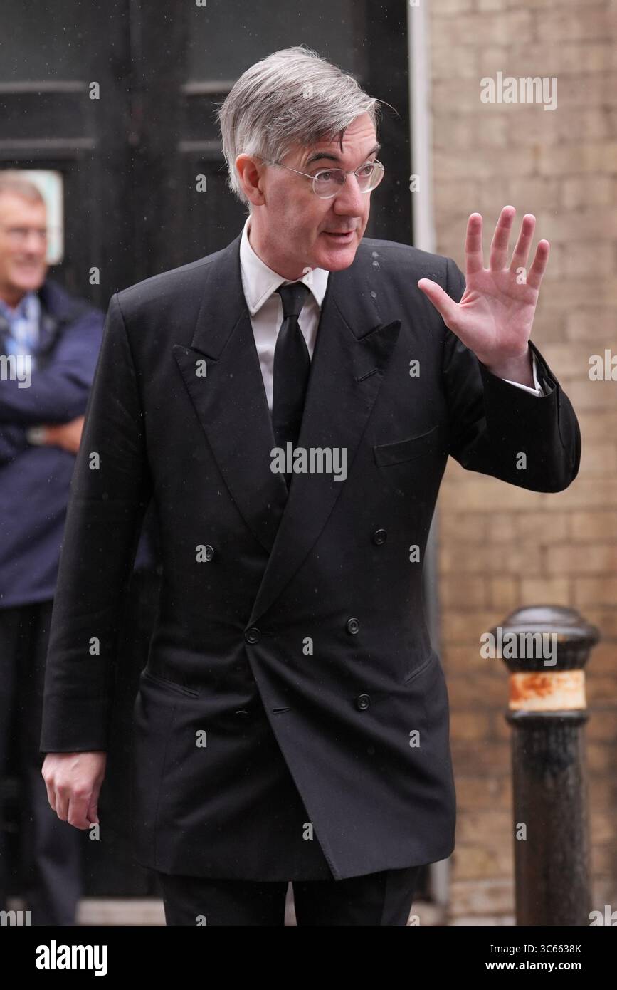 Sir Jacob Rees-Mogg attends the funeral of Lord Norman Tebbit, at St ...