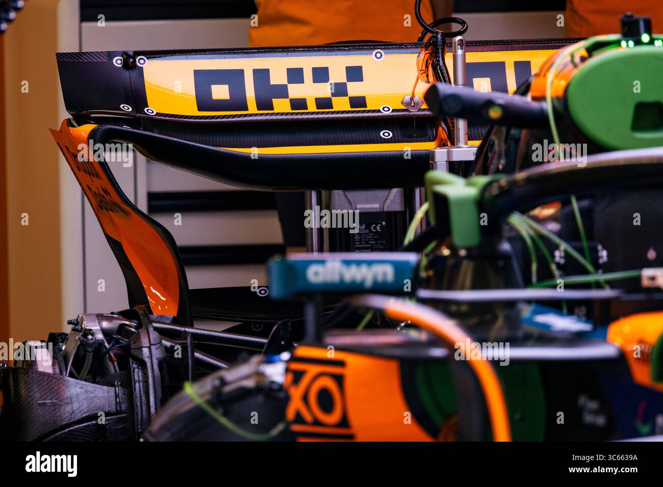 Rear wing, McLaren F1 Team MCL39, mechanical detail during the 2025 ...