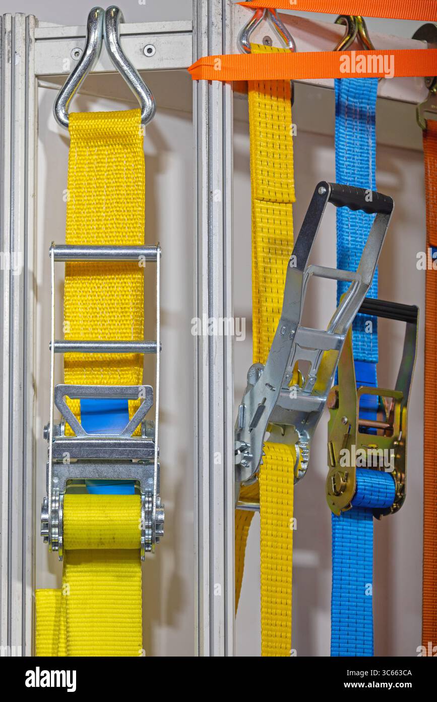 Heavy Duty Ratchet Straps for Lashing Cargo Transport Shipping Stock ...