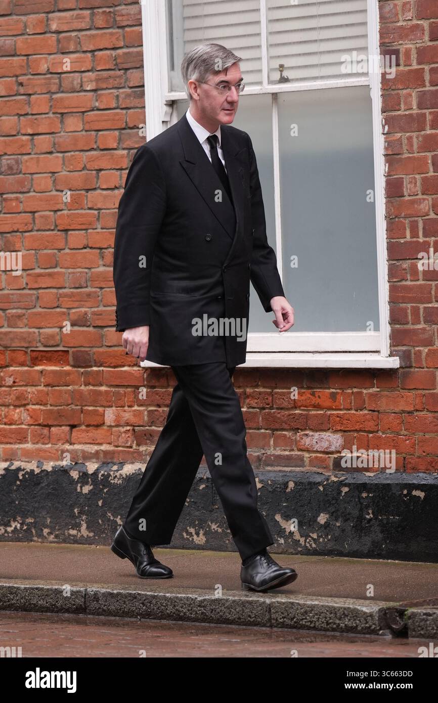 Sir Jacob Rees-Mogg attends the funeral of Lord Norman Tebbit, at St ...