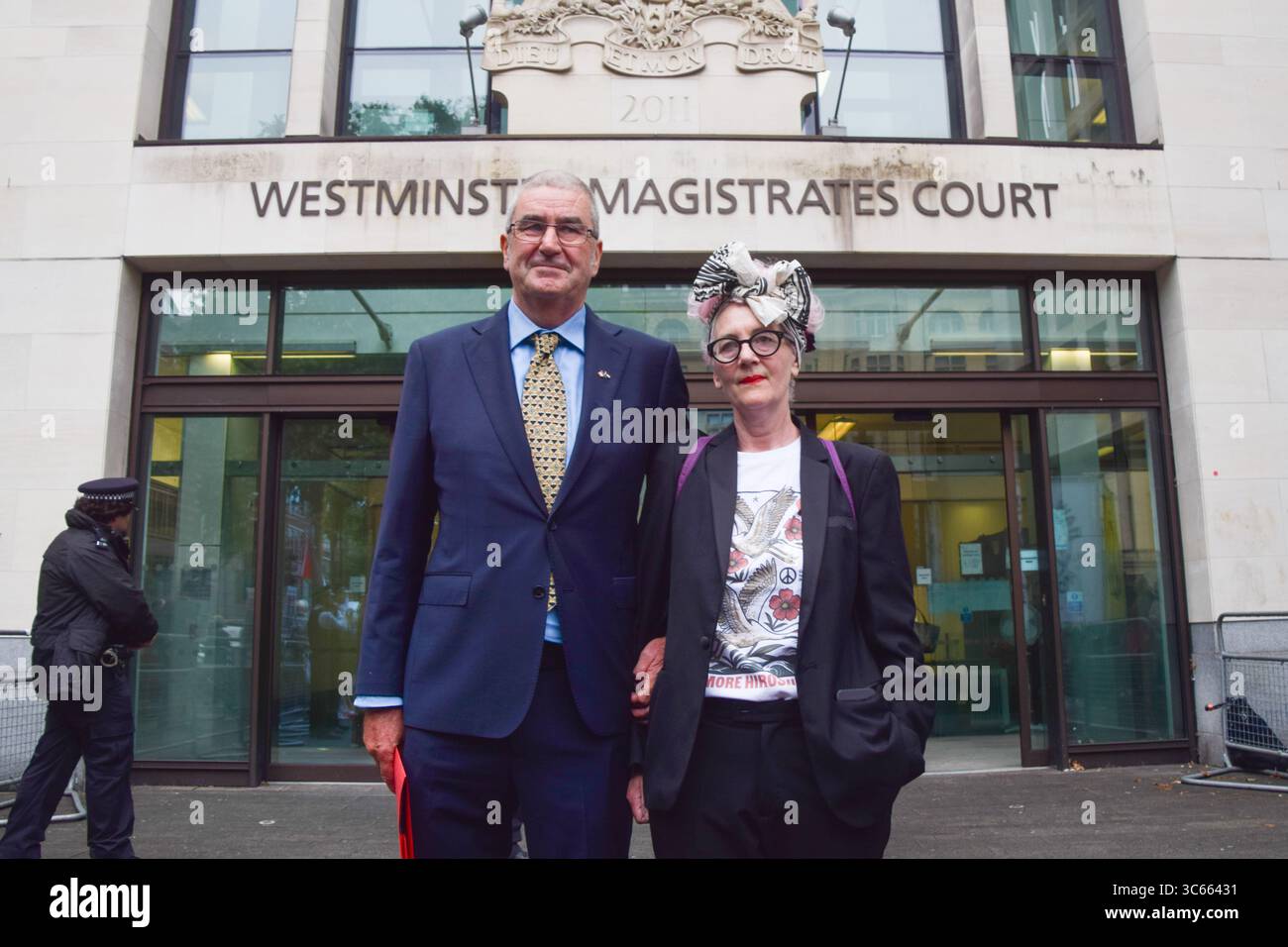 London, UK. 31st July 2025. Alex Kenny, Chair of Stop The War Coalition ...