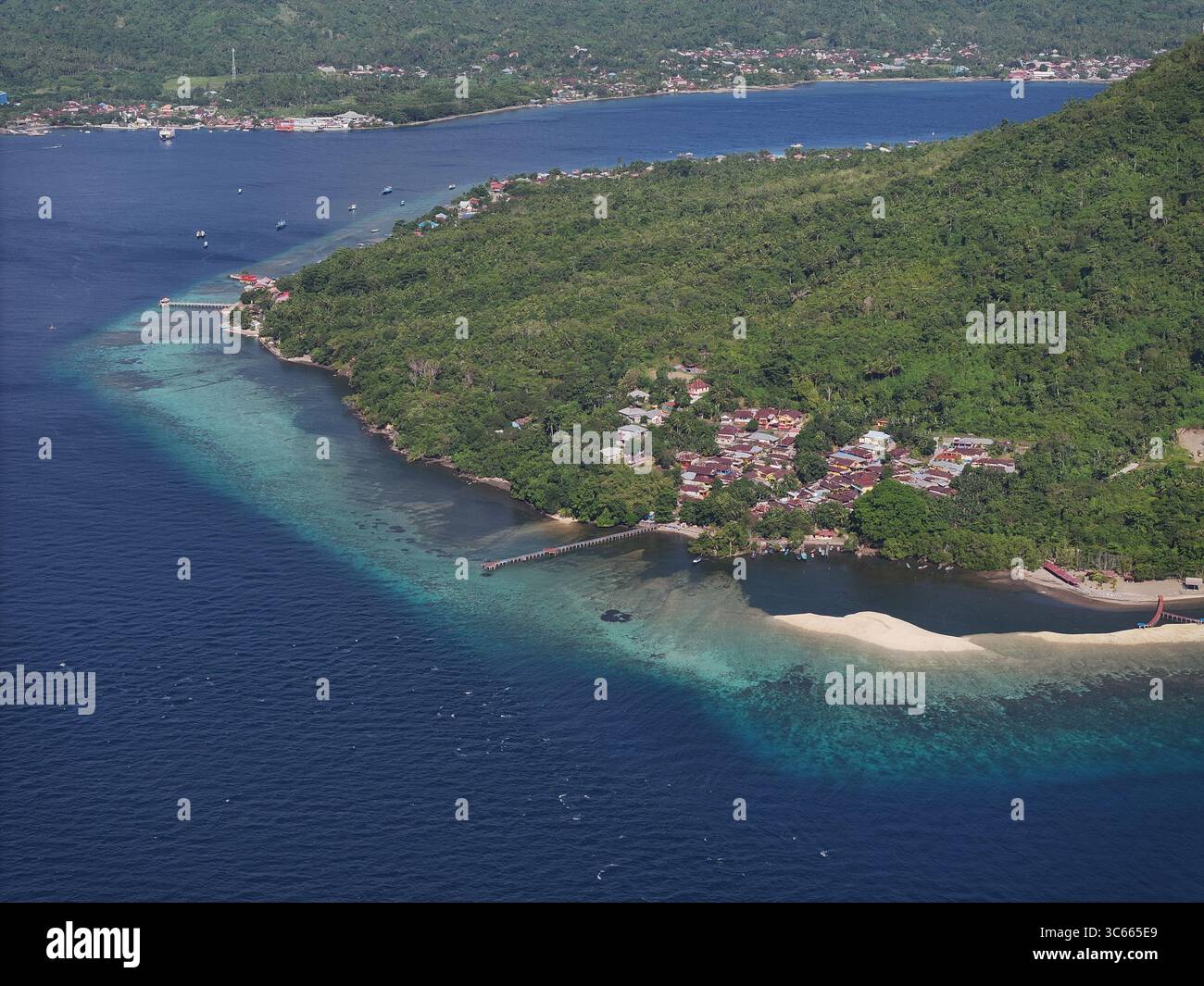 Gamalama volcano island in Ternate, eastern Indonesia. Part of North ...