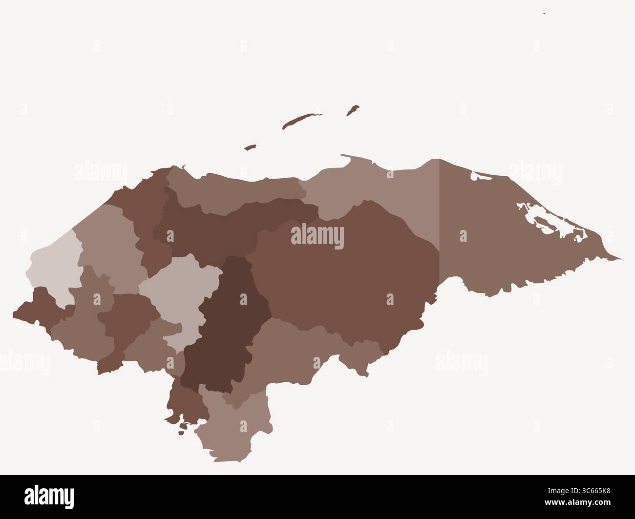 Honduras political map administrative hi-res stock photography and ...
