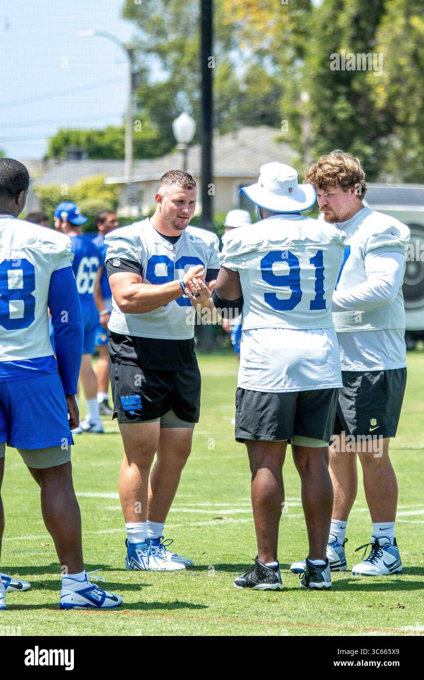 Los Angeles Rams defensive end Kobie Turner (91) during training camp ...