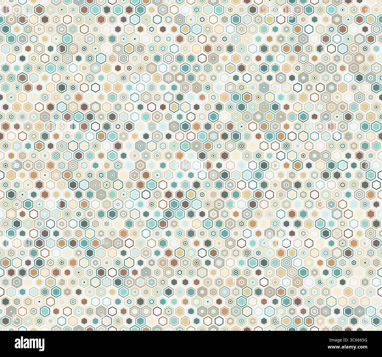 Hexagonal pattern background. Geometric elements of varied style and ...