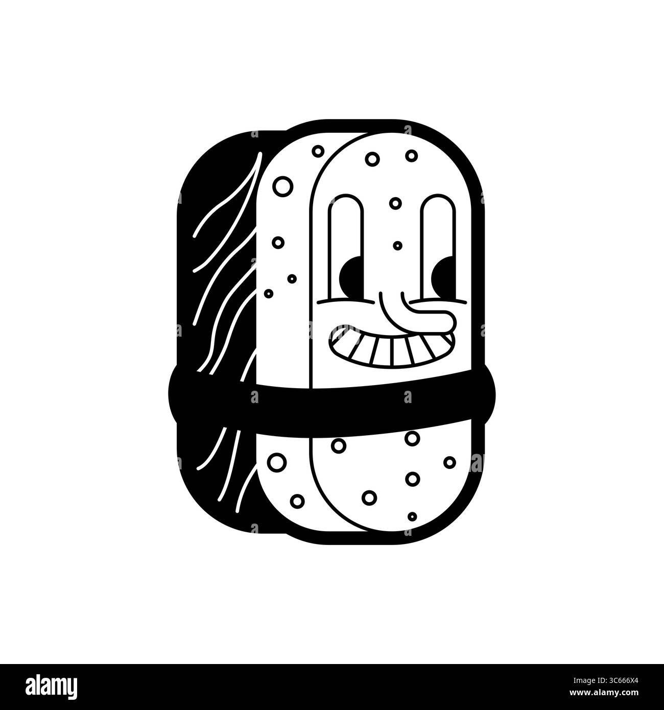 Playful character funny face Black and White Stock Photos & Images - Alamy