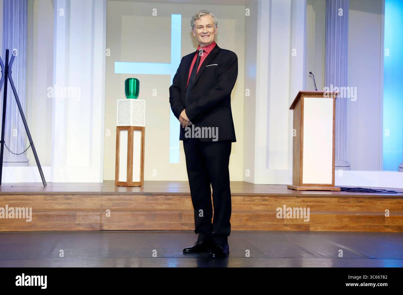 Timothy Peach bei der Fotoprobe zum Theaterstück Kalter weißer Mann in ...