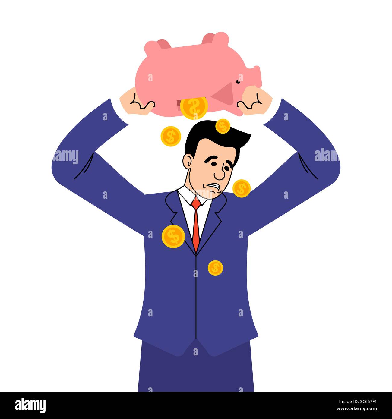 Sad income Stock Vector Images - Alamy