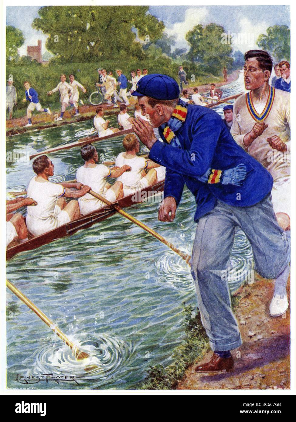 Spectators cheer on their favourite rowing teams Stock Photo - Alamy