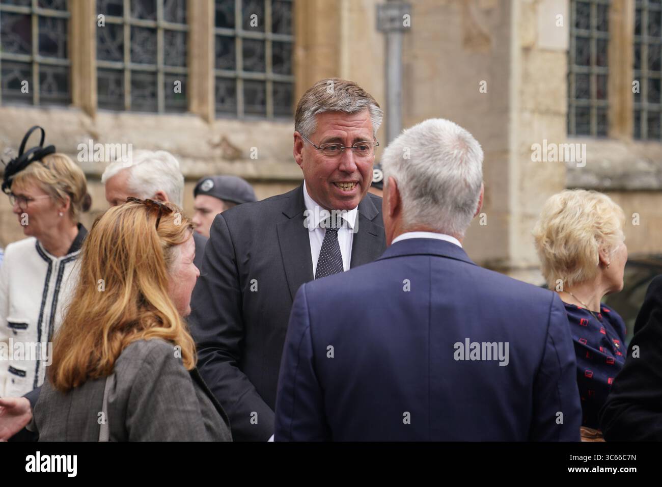Sir Graham Brady departs the funeral of Lord Norman Tebbit, at St ...