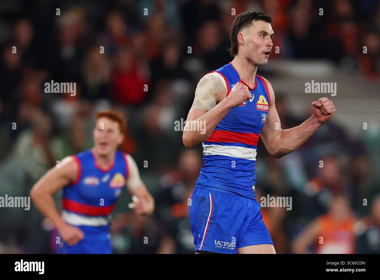 Melbourne, Australia. 31st July, 2025. Sam Darcy of the Bulldogs ...
