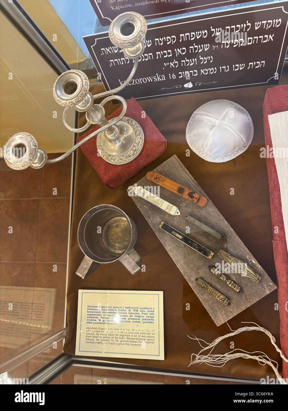 Jewish artifacts displayed at the Jewish Museum at the old synagogue in ...