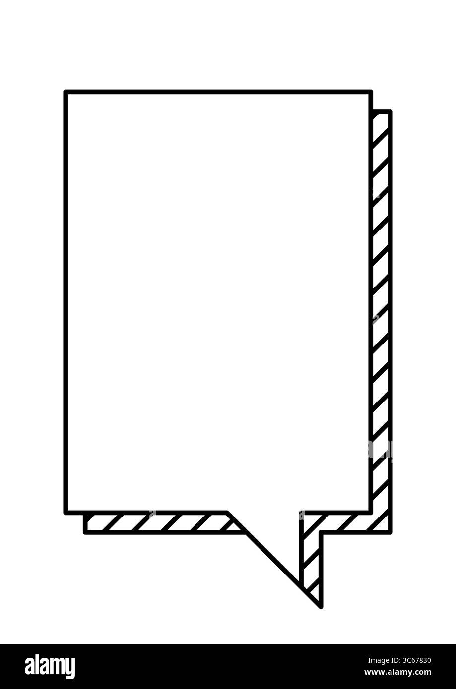 Speech bubble in line art style. Decorative abstract background Stock ...