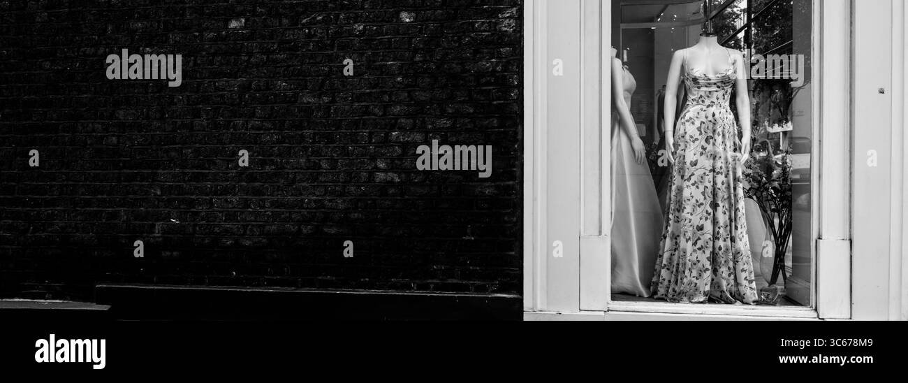 Wedding dress shop Black and White Stock Photos & Images - Alamy
