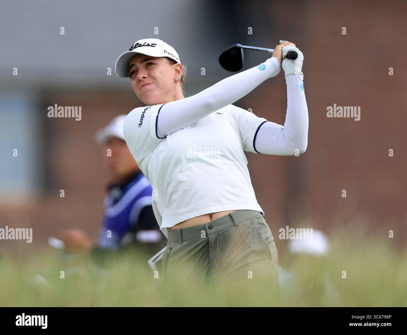 Australia's Steph Kyriacou tees off the 2nd on day one of the 2025 AIG ...
