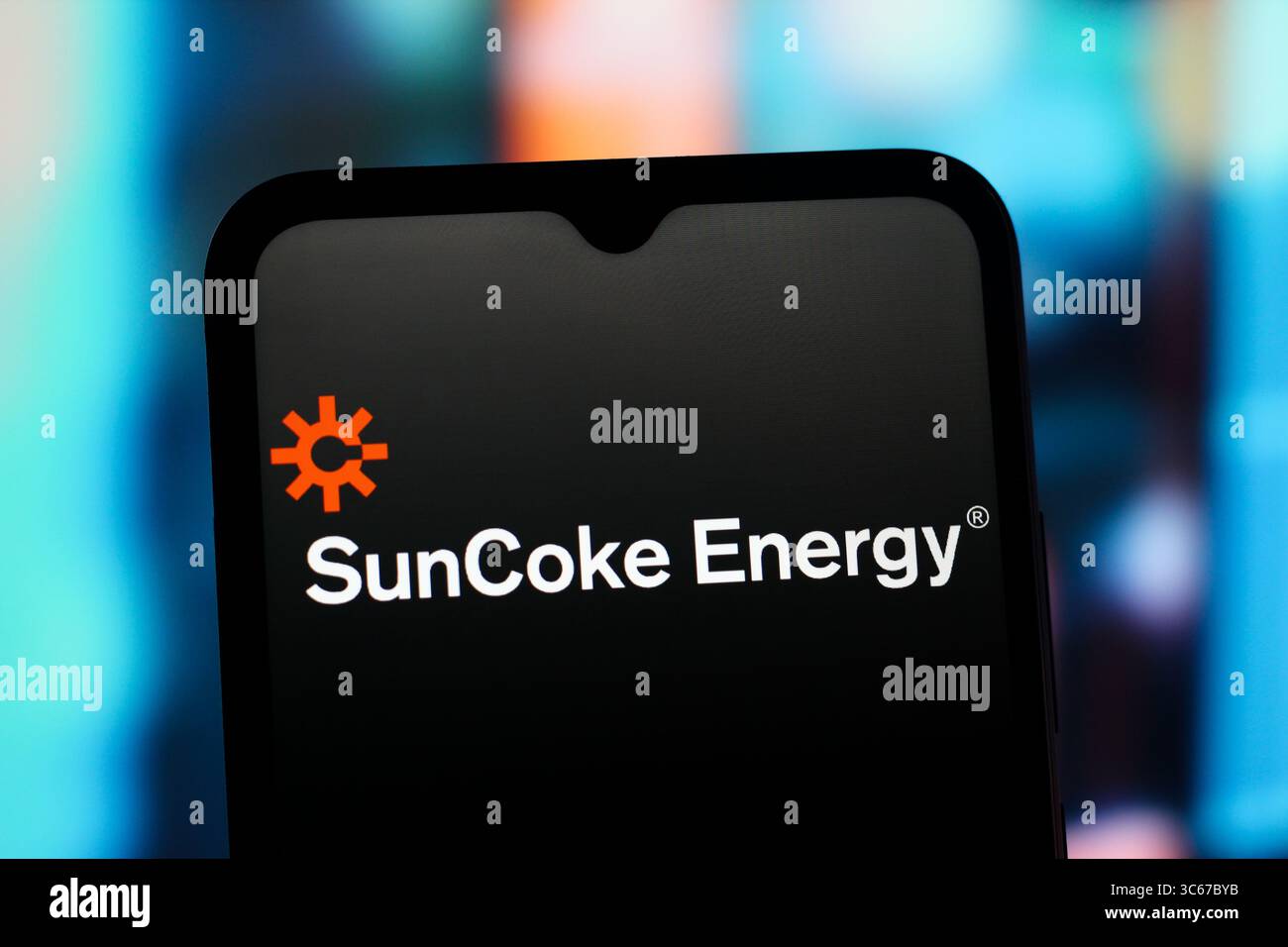 In this photo illustration, the SunCoke Energy (Sun Coke) logo is seen ...
