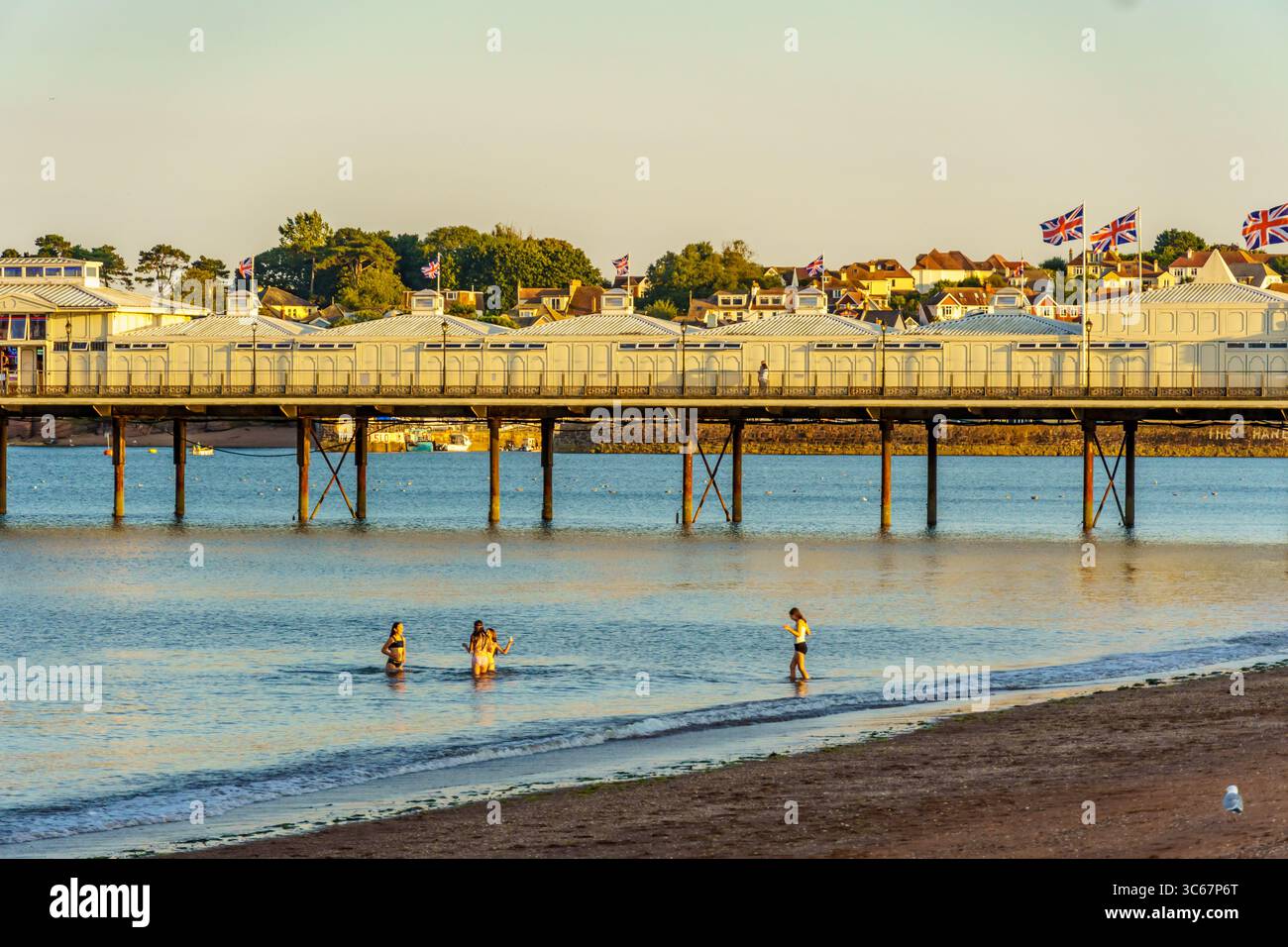 Paignton, Devon, UK. 30th July, 2025. Clear blue skies over the popular ...
