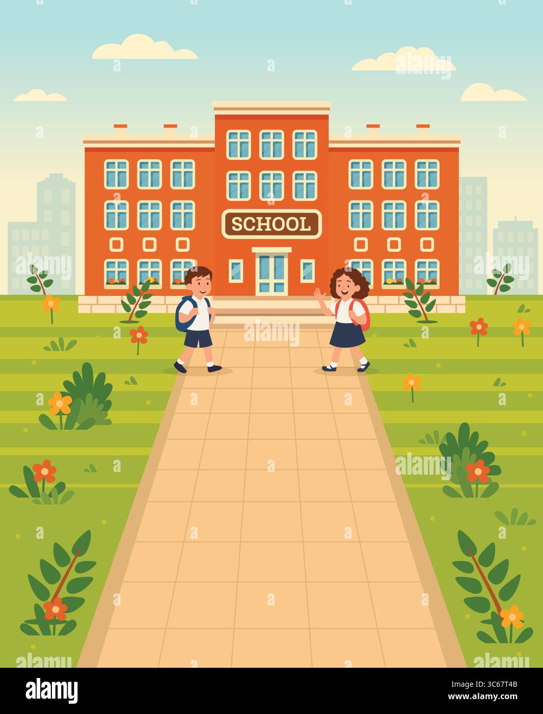 Outdoor exterior front view Stock Vector Images - Alamy