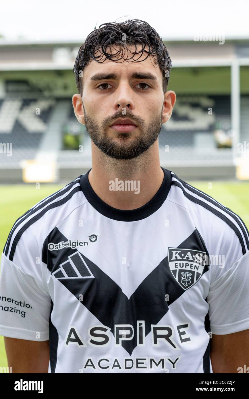 Eupen's Luca Chavet poses for a picture at the 2025-2026 season ...