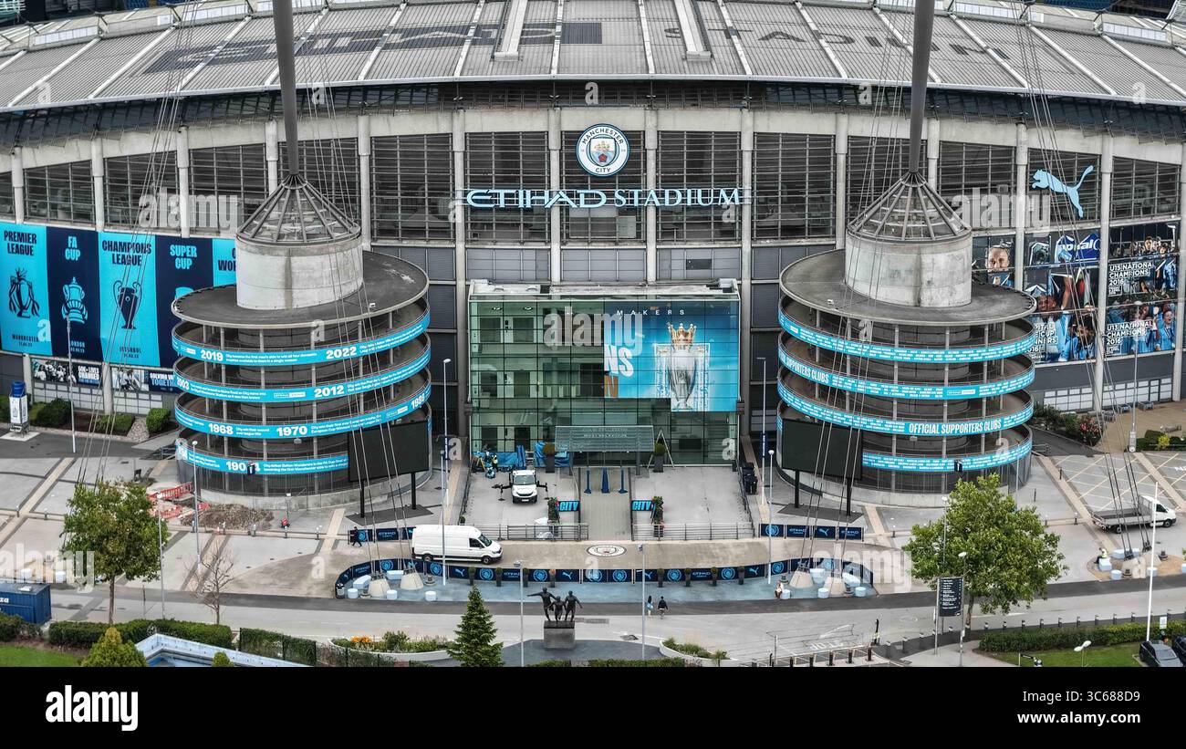 The North Stand of the Etihad Stadium is presently being expanded as ...