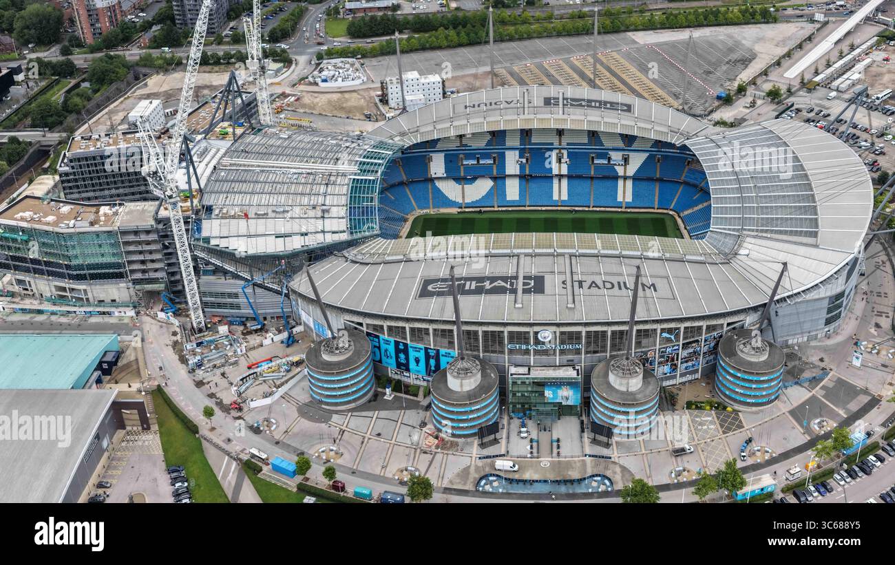 The North Stand of the Etihad Stadium is presently being expanded as ...