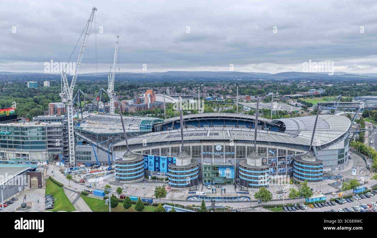 The North Stand of the Etihad Stadium is presently being expanded as ...