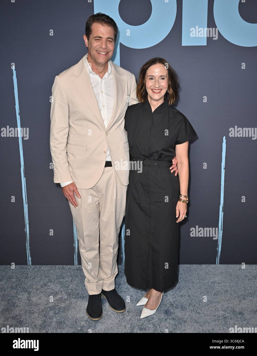 Ca. 30th July, 2025. Nicholas Stoller, Francesca Delbanco at arrivals ...