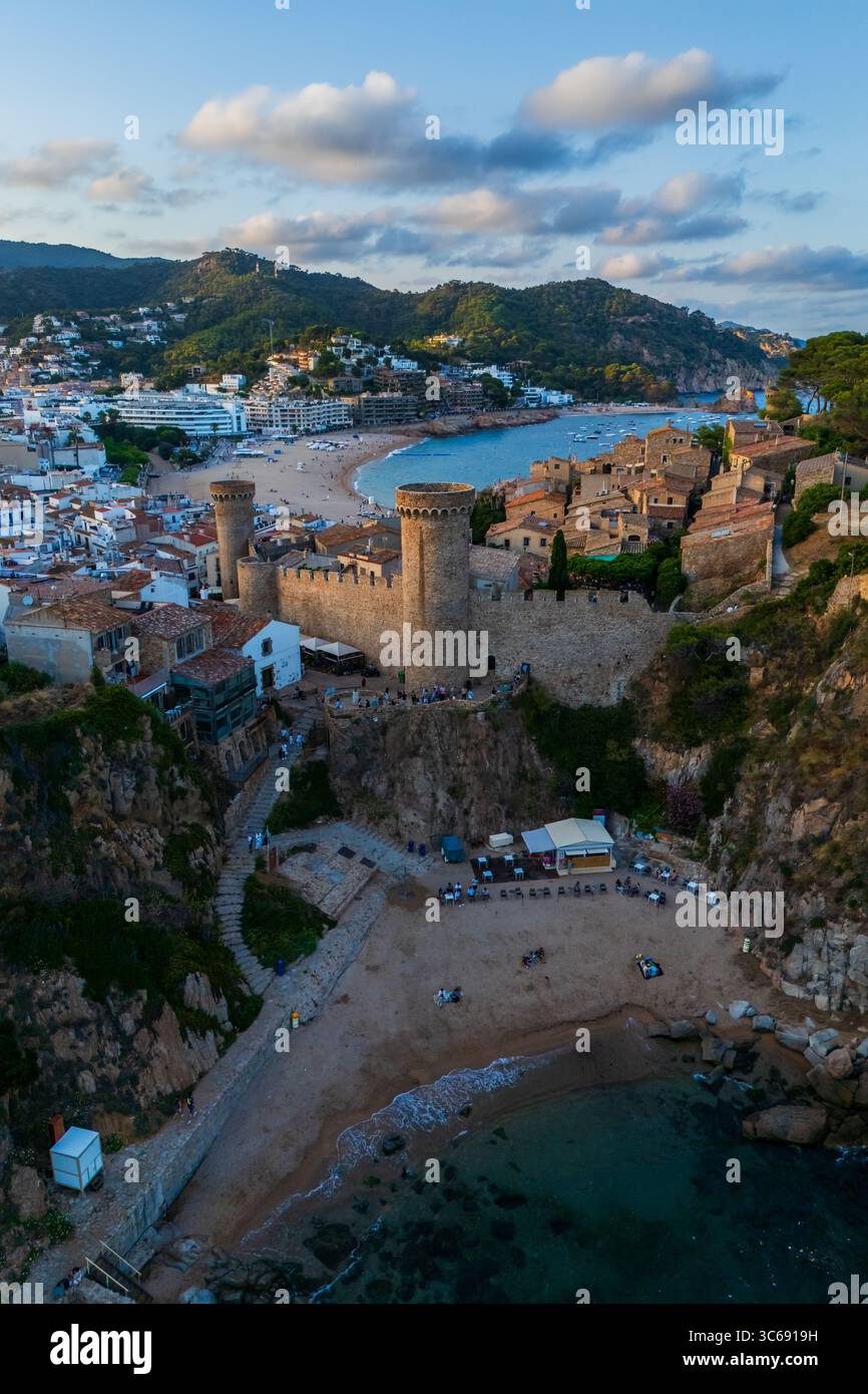 Aerial view of the fortification walls of the Iconic 12th-century ...