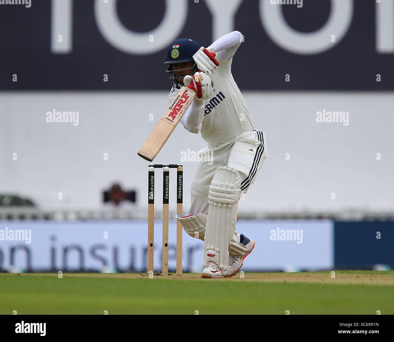 London, England, July 31 2025: Shubman Gill (77 India) batting during ...