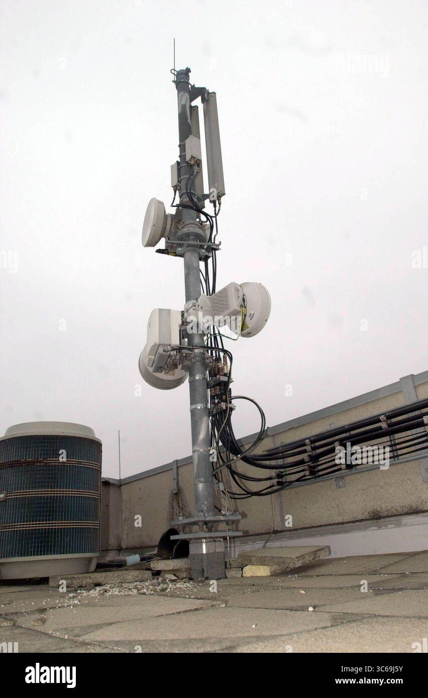 cell tower and antennas in a mobile or cellular network cell tower in a ...