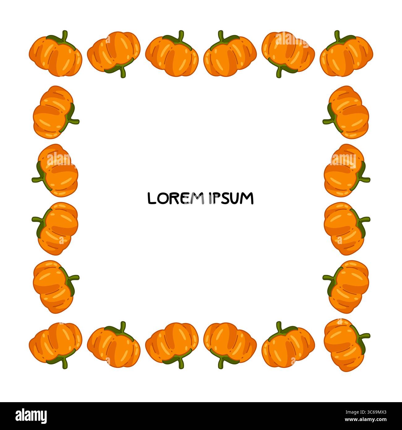 Food background frame pumpkin Stock Vector Images - Alamy