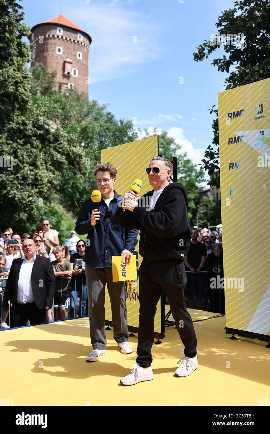 Krakow, Poland. July 31, 2025. Canadian singer Bryan Adams unveils his ...