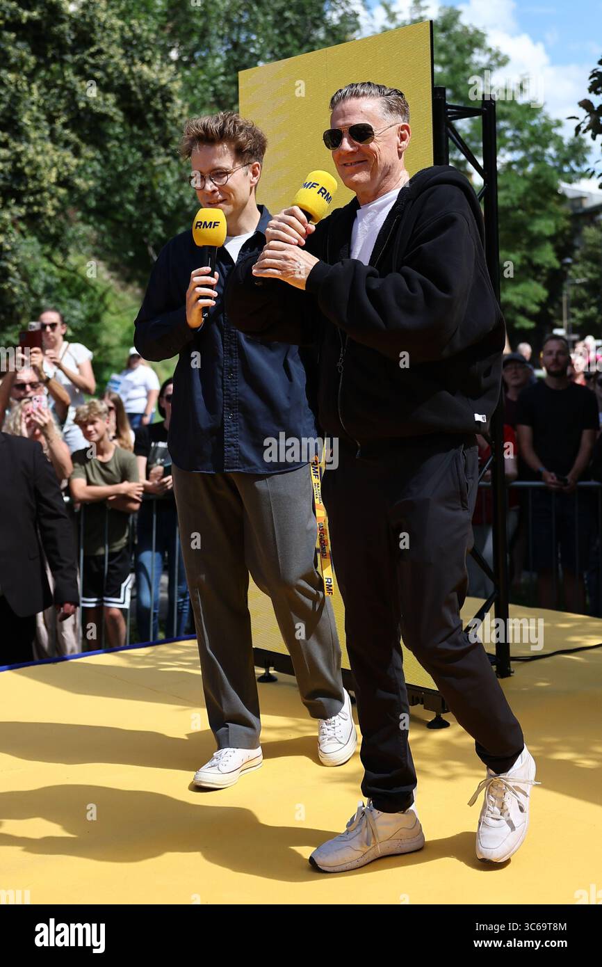 Krakow, Poland. July 31, 2025. Canadian singer Bryan Adams unveils his ...