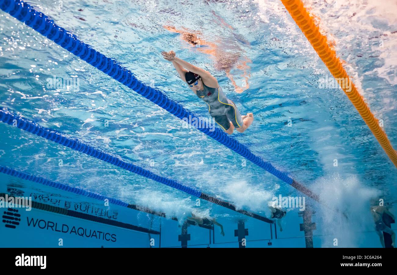 Singapore. 31st July, 2025. Team China's Yu Yiting competes during the ...