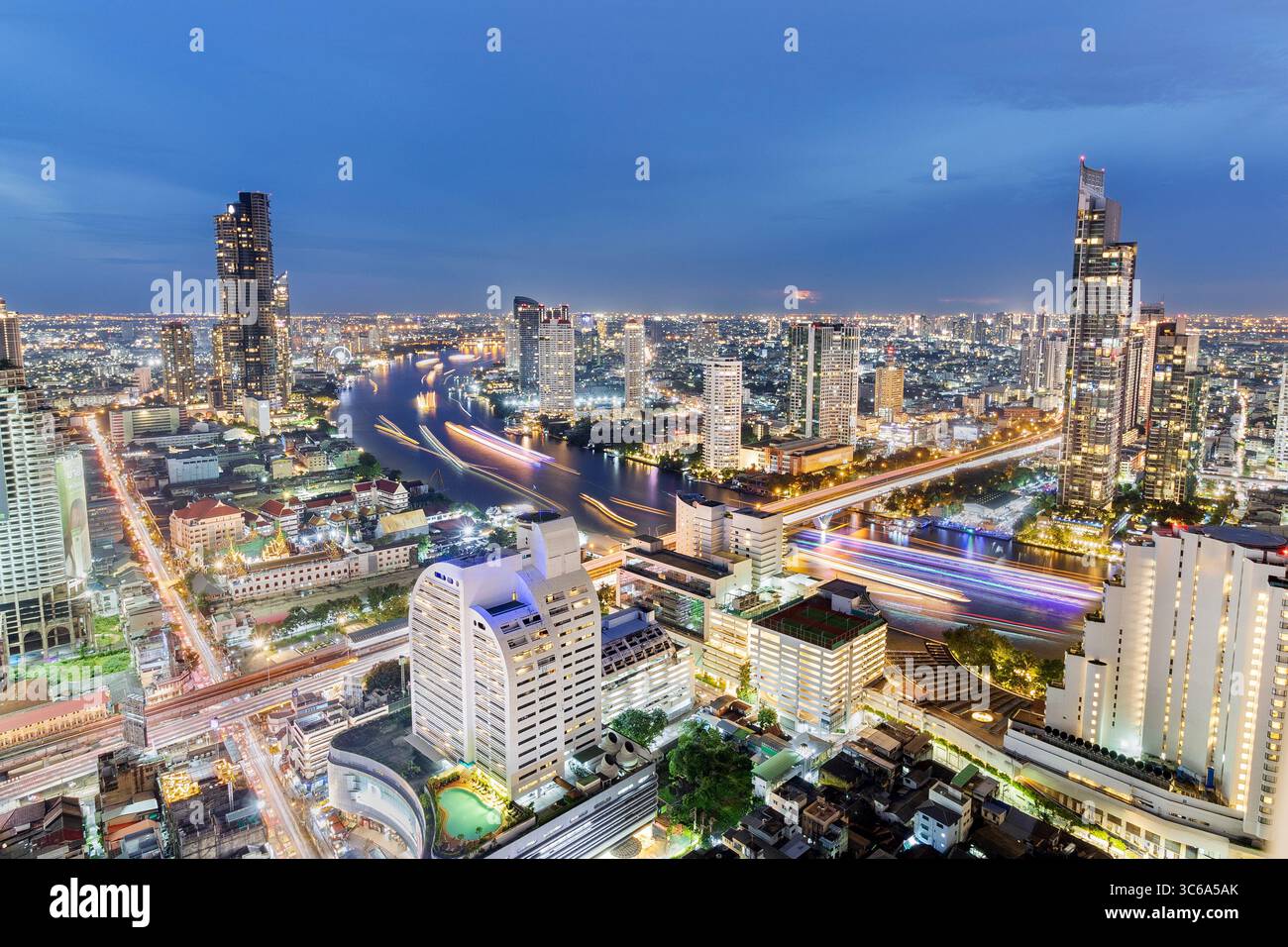 Aerial timelapse bangkok city skyline hi-res stock photography and ...
