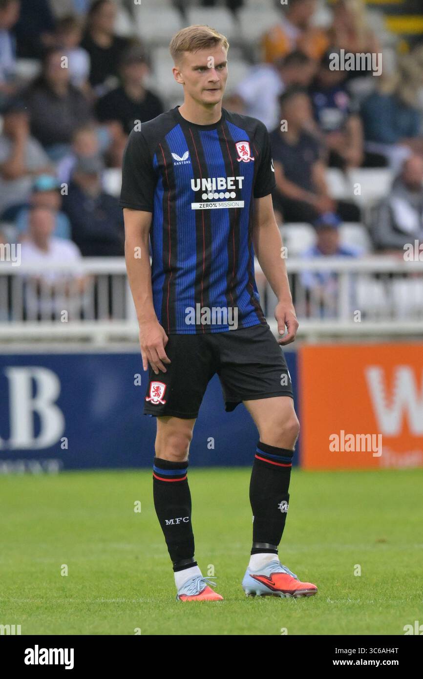 Marcus Forss during the Pre-season Friendly match between Hartlepool ...