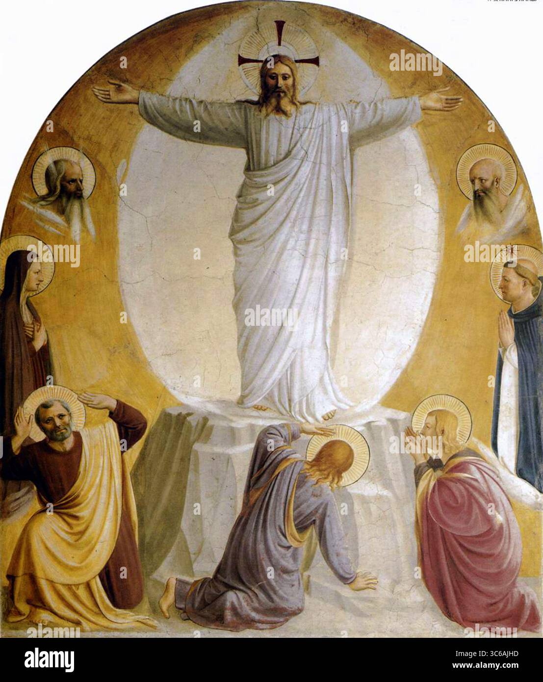 Transfiguration of Christ - painting by Fra Angelico Stock Photo - Alamy