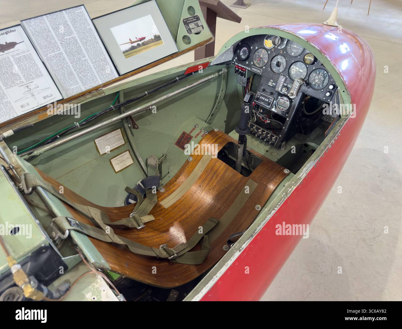 Cockpit of a Nelson Hummingbird PG-185B motor glider in the Southwest ...