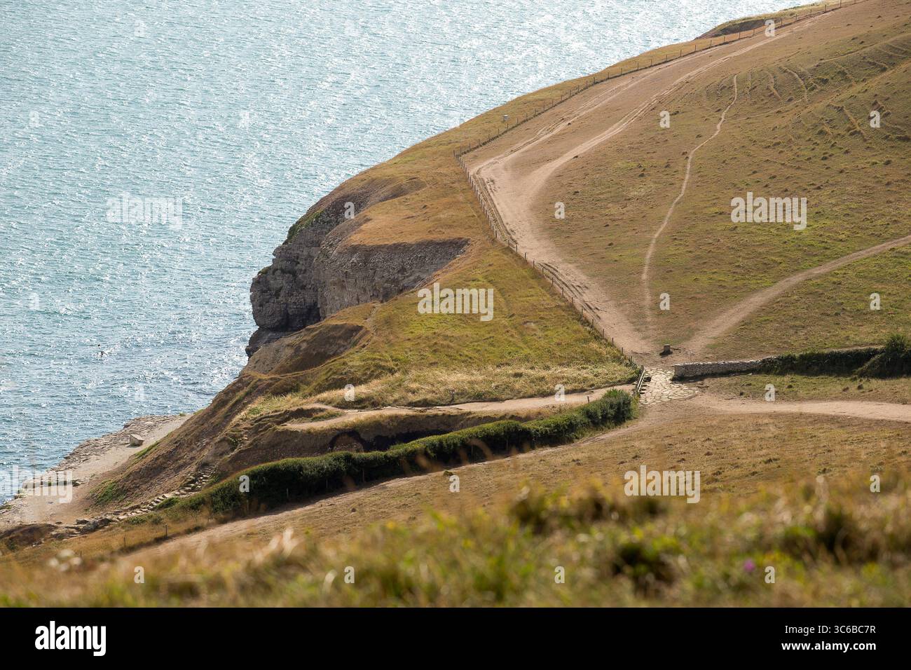 Dancing Ledge is a flat area of rock at the base of a small cliff on ...