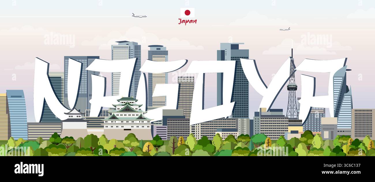 Modern city nagoya Stock Vector Images - Alamy