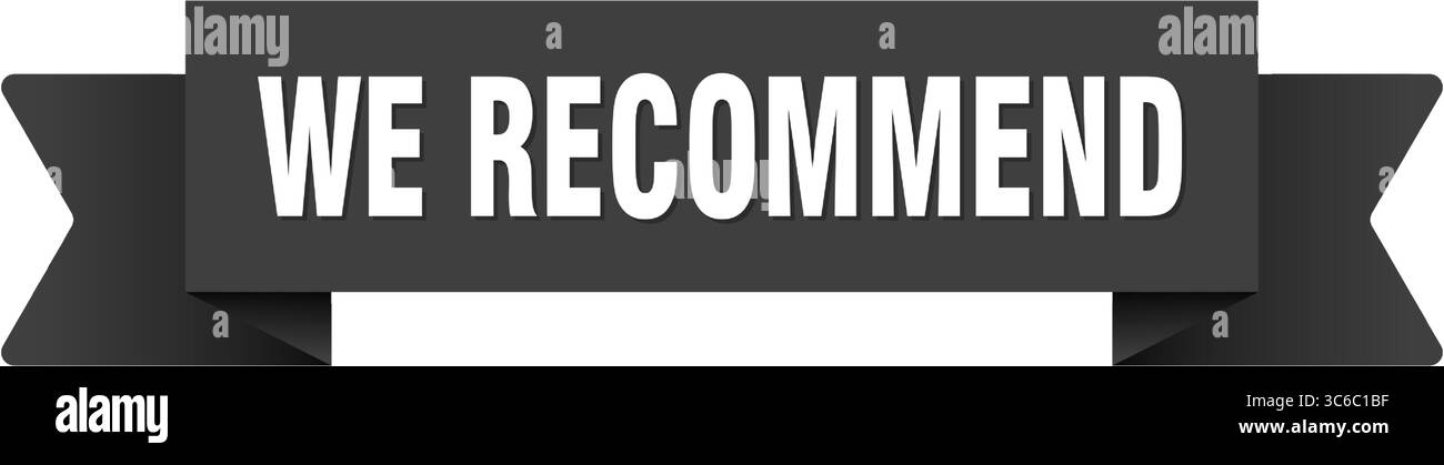 we recommend ribbon. we recommend ribbon isolated on transparent ...