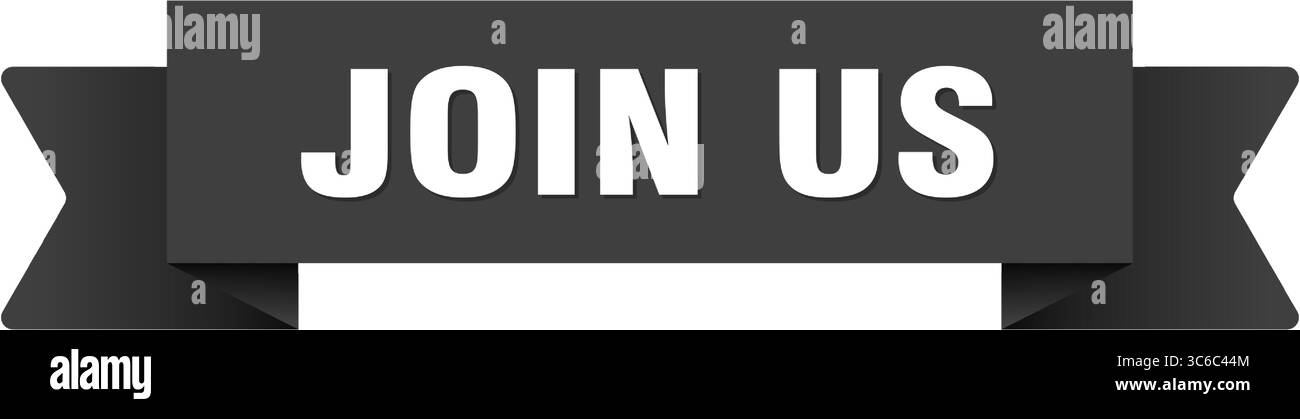 join us ribbon. join us ribbon isolated on transparent background Stock ...