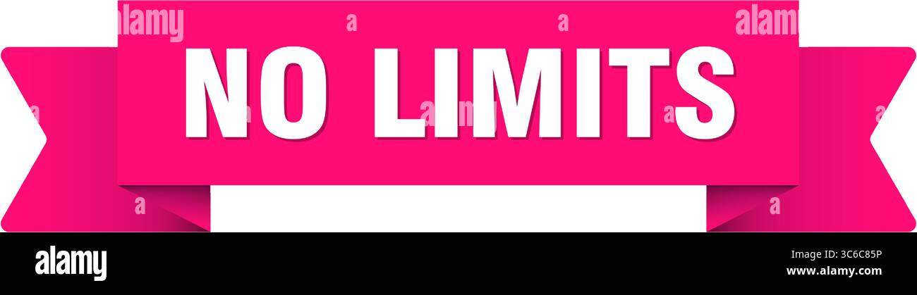 no limits ribbon. no limits ribbon isolated on transparent background ...