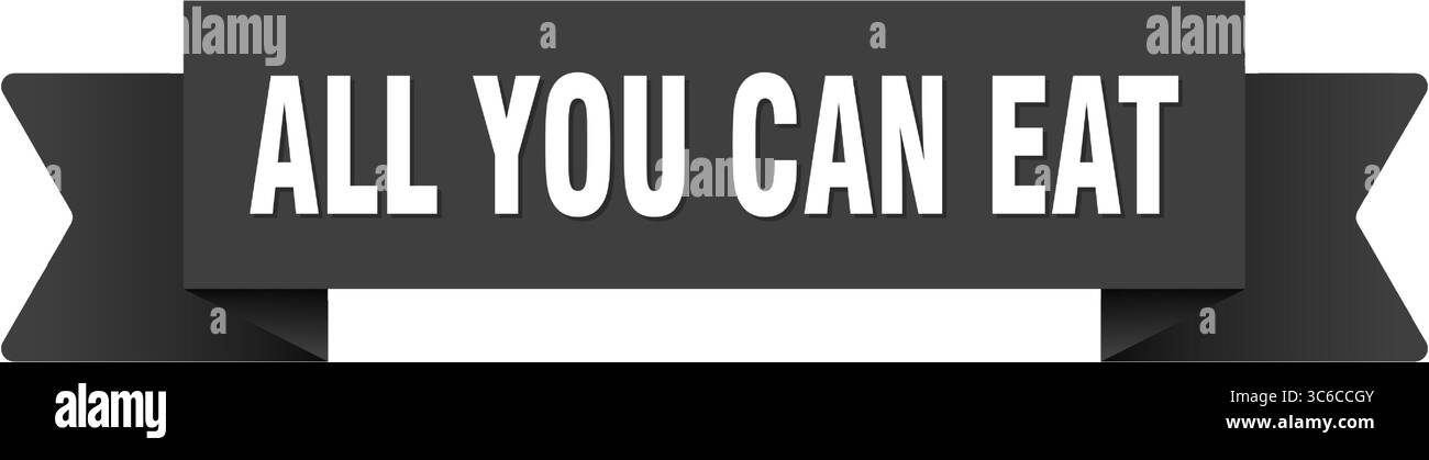 all you can eat ribbon. all you can eat ribbon isolated on transparent ...